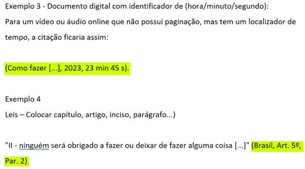 → Veja os Exemplos das Novas Normas ABNT 2023 para Citações